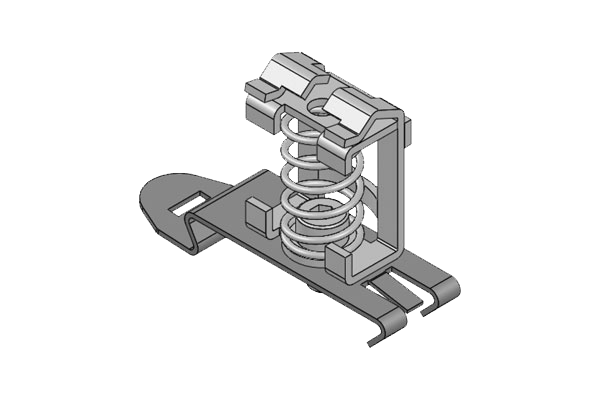 EMC shield brackets with compression spring